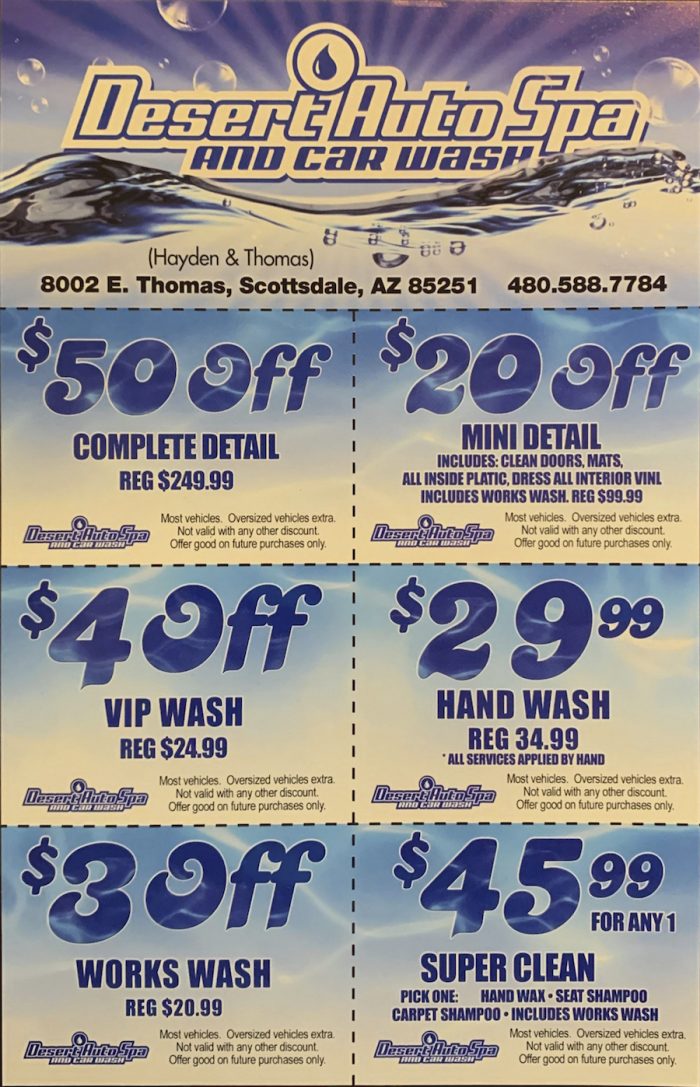 Auto Spa and Car Wash Deals and Coupons in Scottsdale - Desert Auto Spa ...